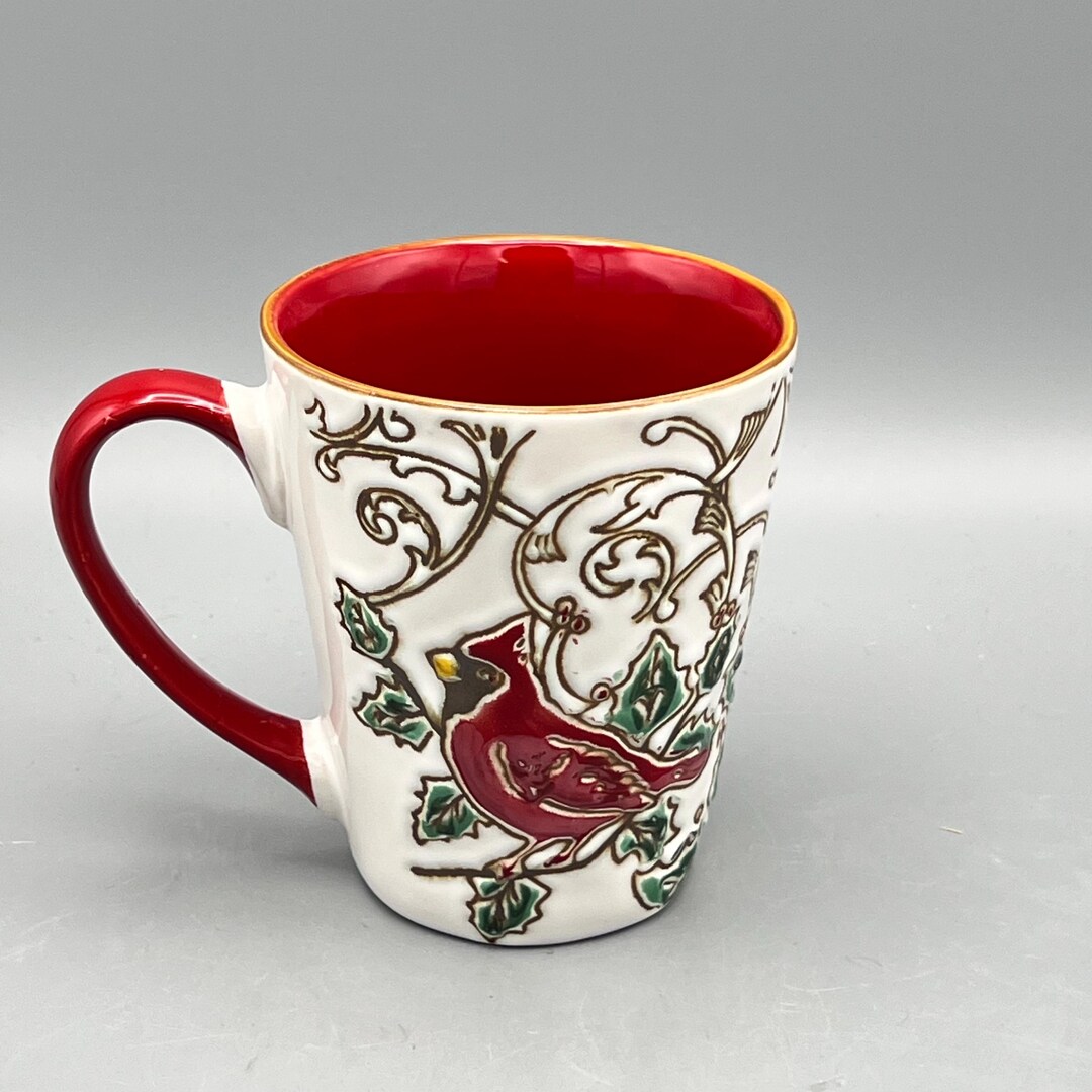 Red & White Etched Cardinal Holiday Mug by Spectrum Designz-made Into ...