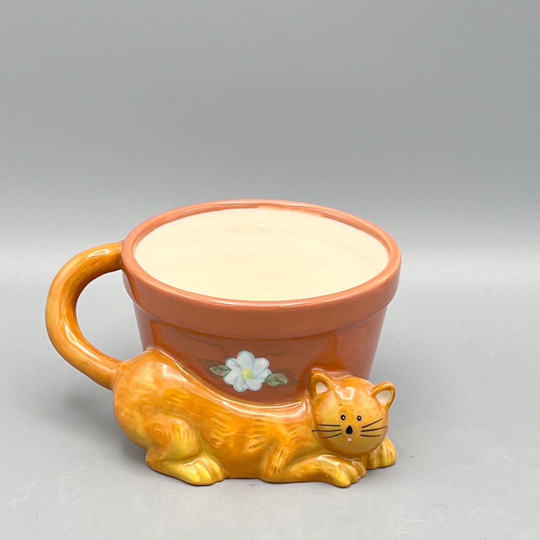 Kathy Hatch Collection 2002 Cat Planter/mug Made Into Custom Scented ...