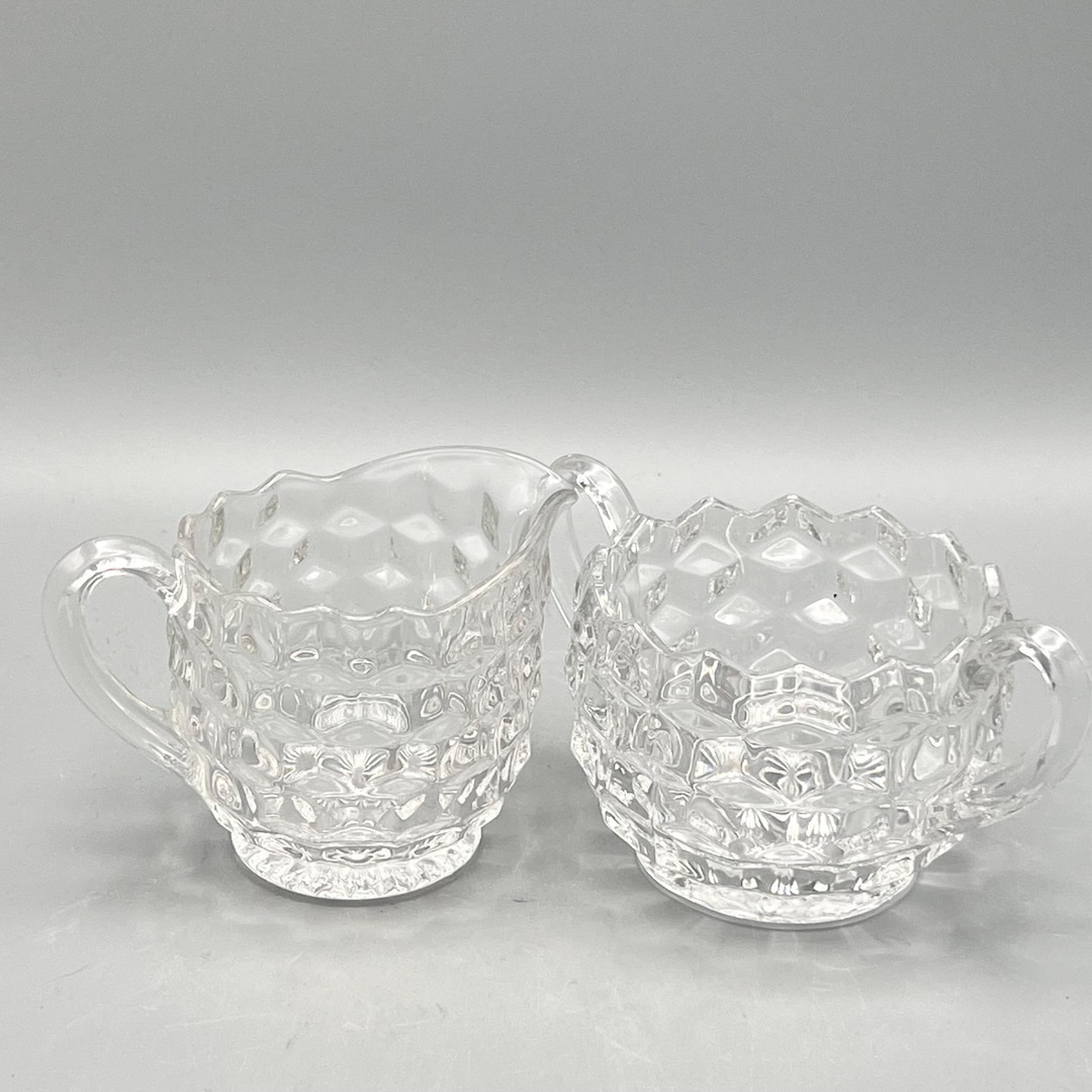 Vintage Fostoria American Cubist Design Creamer Sugar-made Into Custom ...