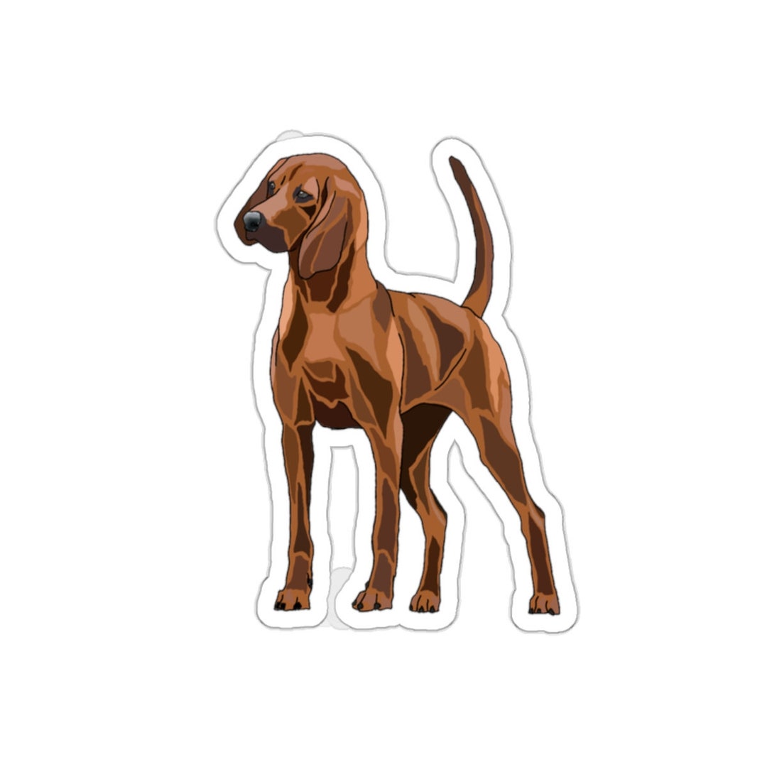 Redbone Coonhound Die-cut Stickers - Etsy