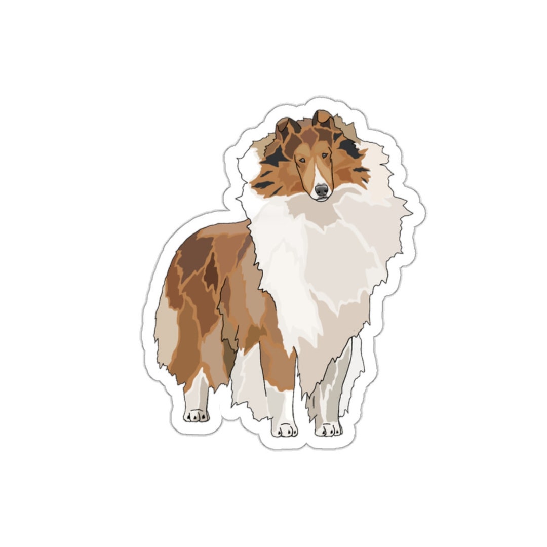 Rough Collie Die-cut Stickers - Etsy