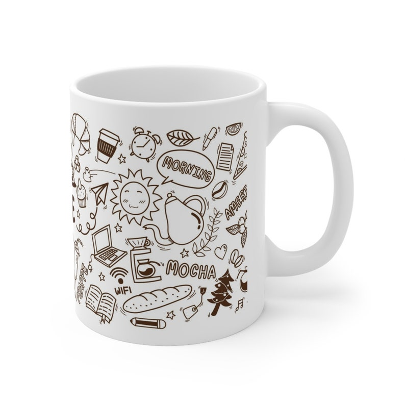 Ceramic Mug 11oz Cool Coffee Design - Etsy