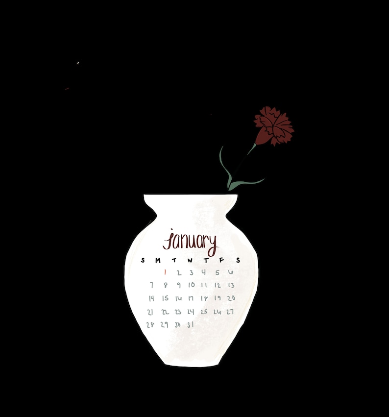 Printable Desk Calendar Bouquet - Etsy