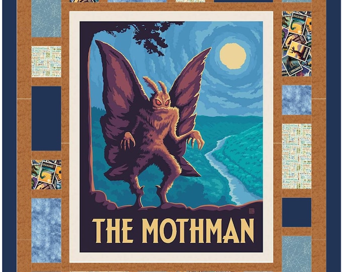 Mothman Quilt Kit | Includes Mothman Panel and Pattern | 59 X 67 in ...