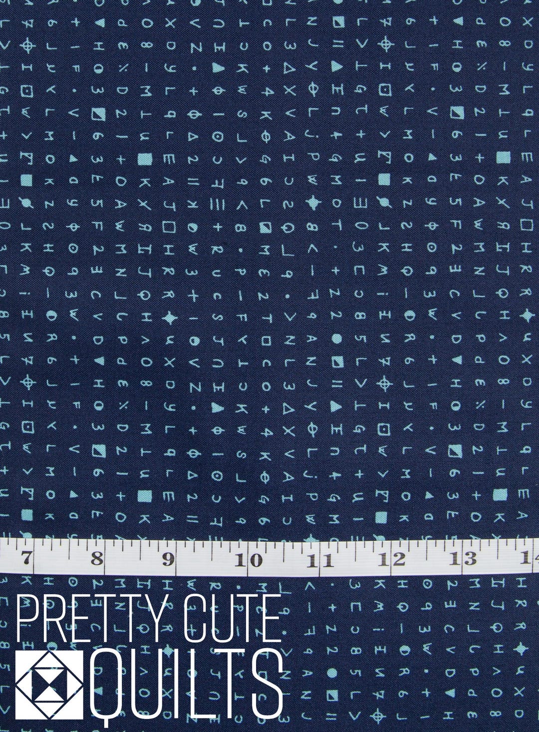 Cryptography in Blue Moon - Fabric From the Basement - A-459-B by Giucy ...