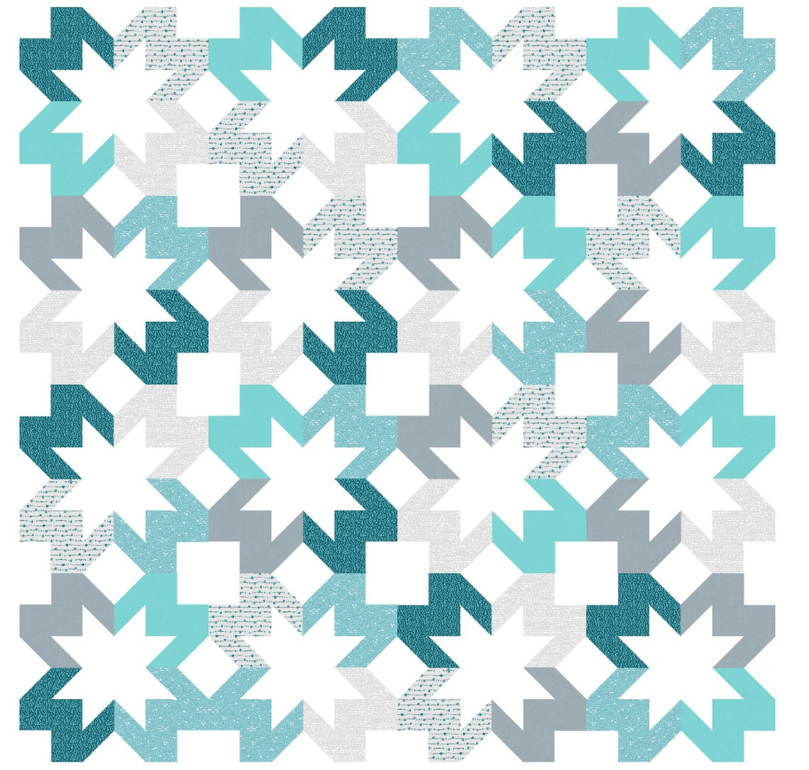 Starlight Quilt Kit Includes Pattern by Cotton and Joy Patterns 60in X ...