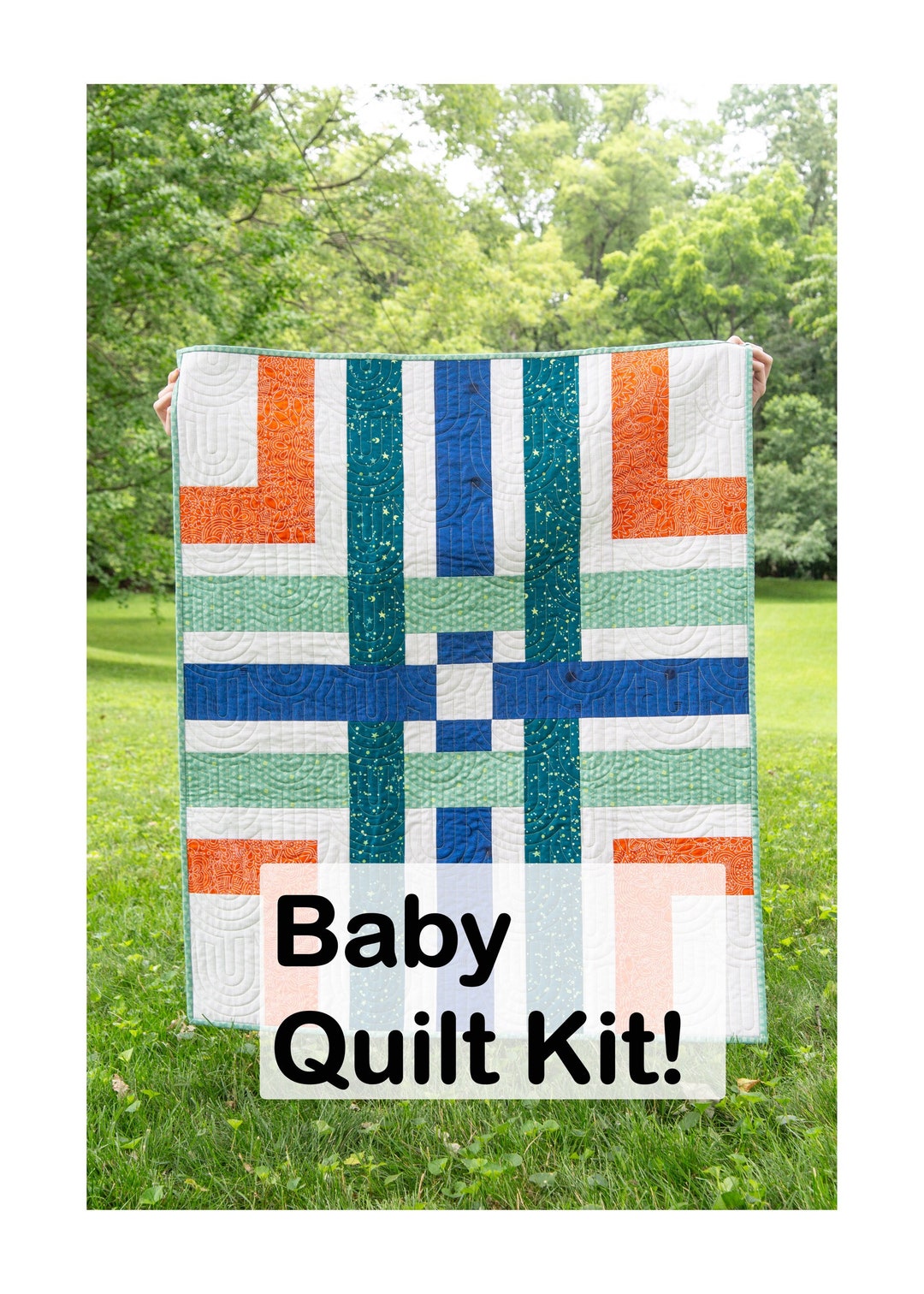 Baby Quilt Kit Woven Includes Pattern by Cluck Cluck Sew 35.5in X 42 ...