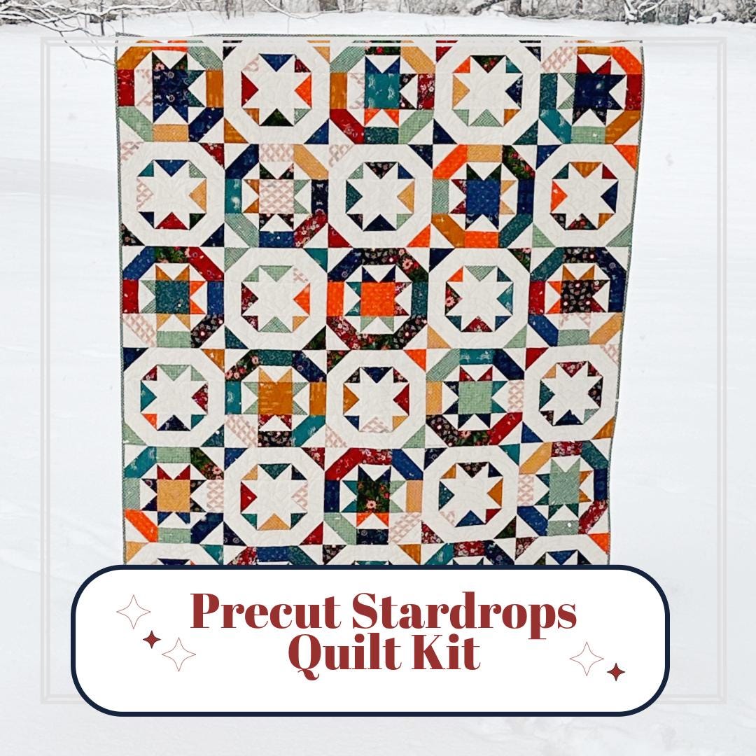 Precut Quilt Kit – Stardrops Throw in Fall Colors, Includes Pattern (60 ...