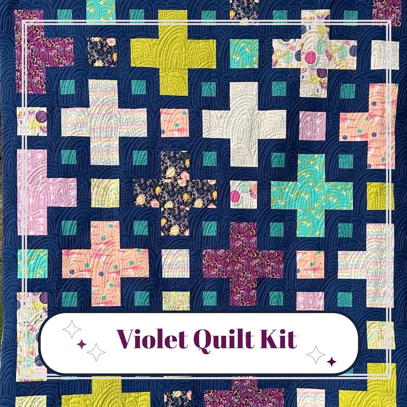 Violet Quilt Kit | Includes Pattern by Kitchen Table Quilting | 58in X ...