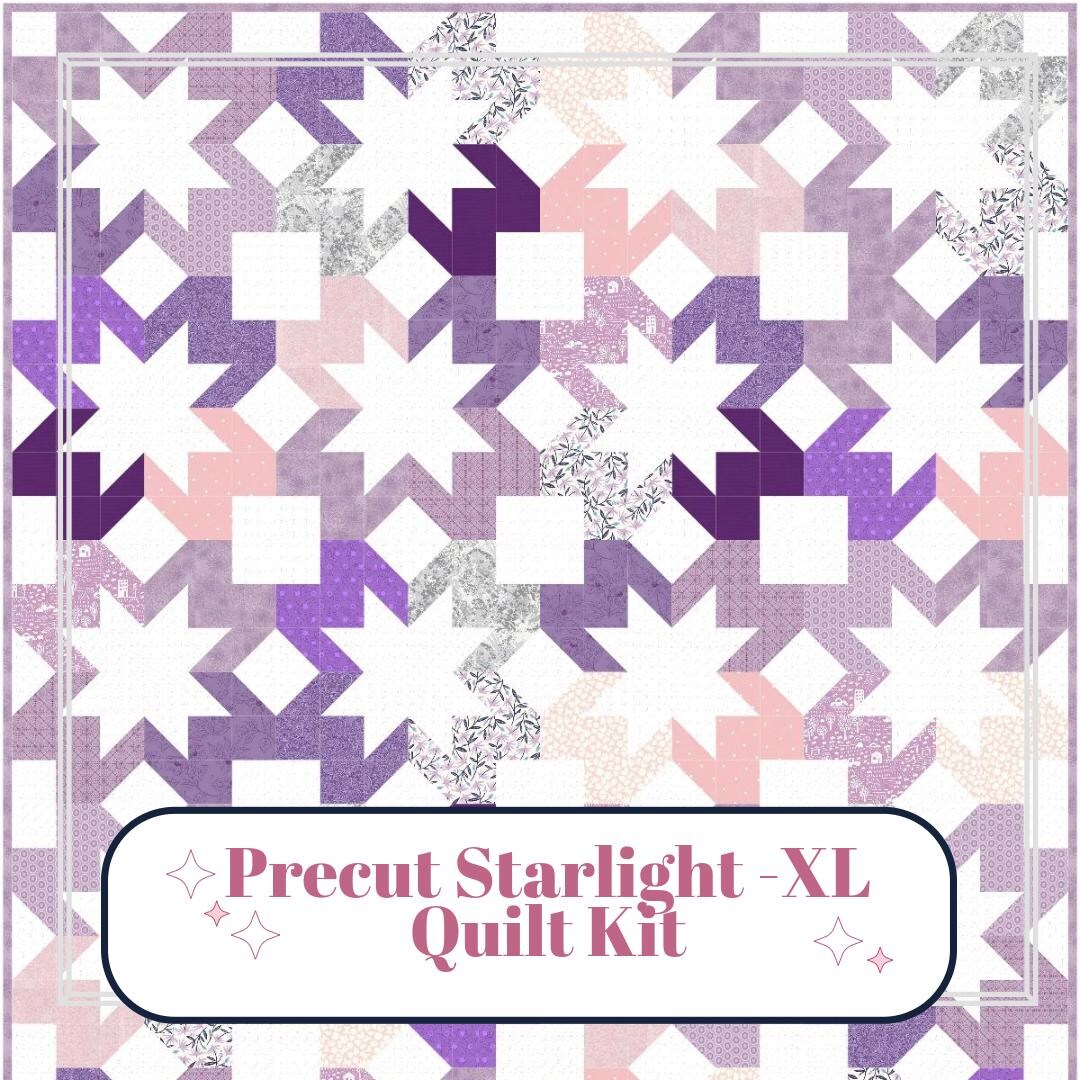 Precut Quilt Kit – Ready to Sew, Starlight Pattern in Purple and Pinks ...