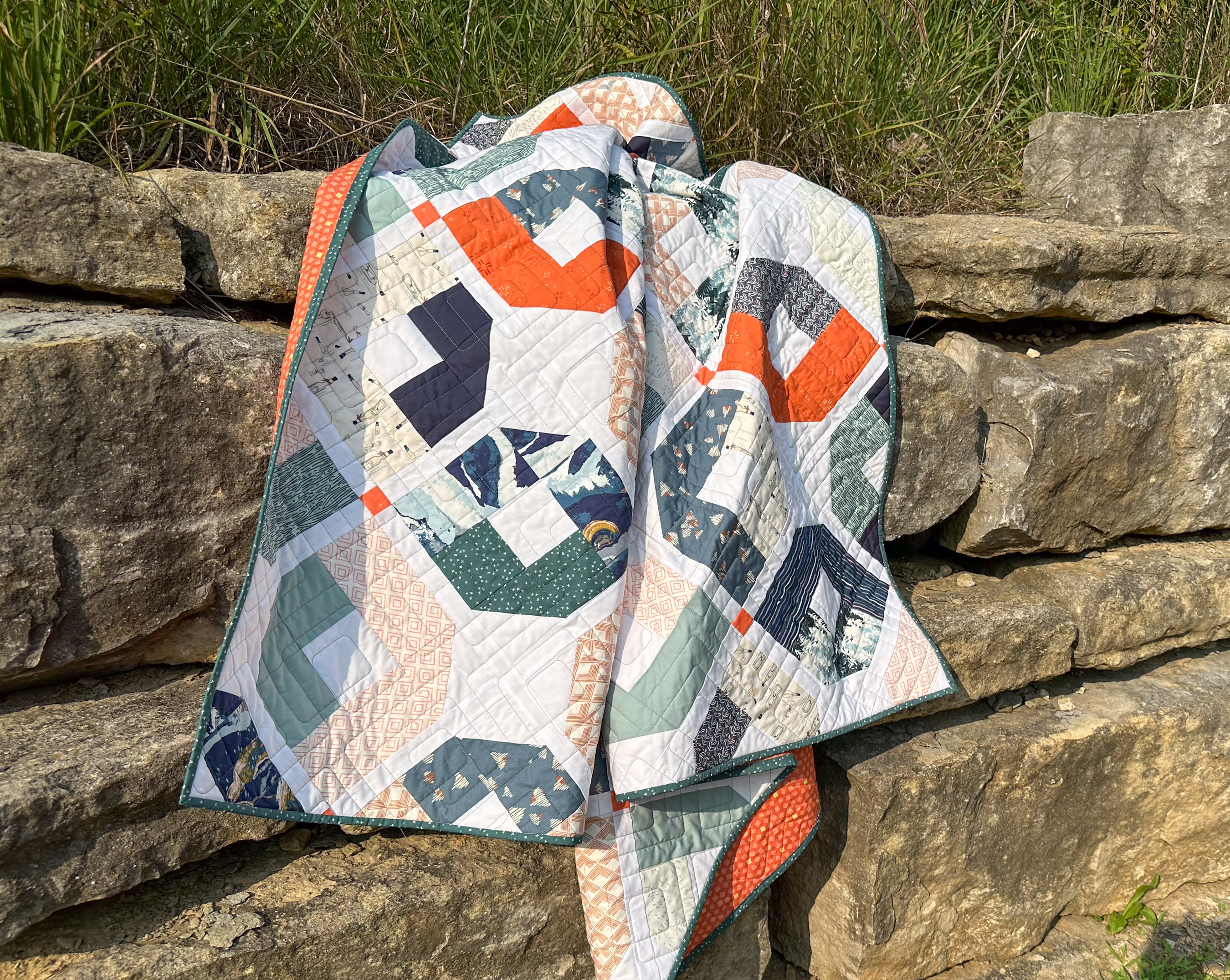 Precut Quilt Kit - Ready to Sew! | Elena Quilt Kit | Includes Printed Pattern | 56" X 70" Throw ...