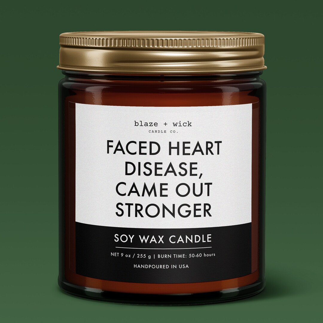 Heart Disease Awareness Month Candle Heart Attack Survivor Adult Humor ...