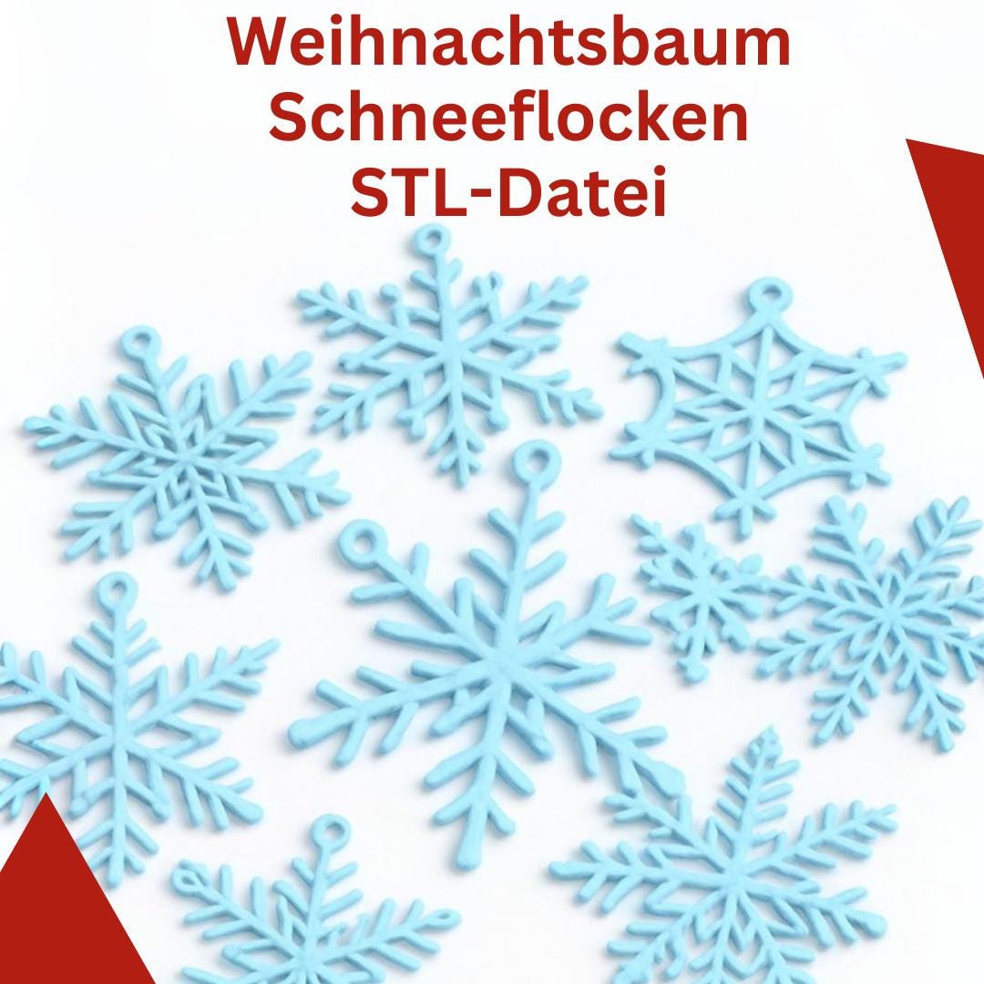 25 Unique Snowflake STL Files | 3D Printing Templates | Christmas Tree ...