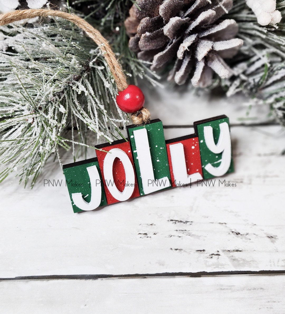 Tiled Word Ornament - Etsy