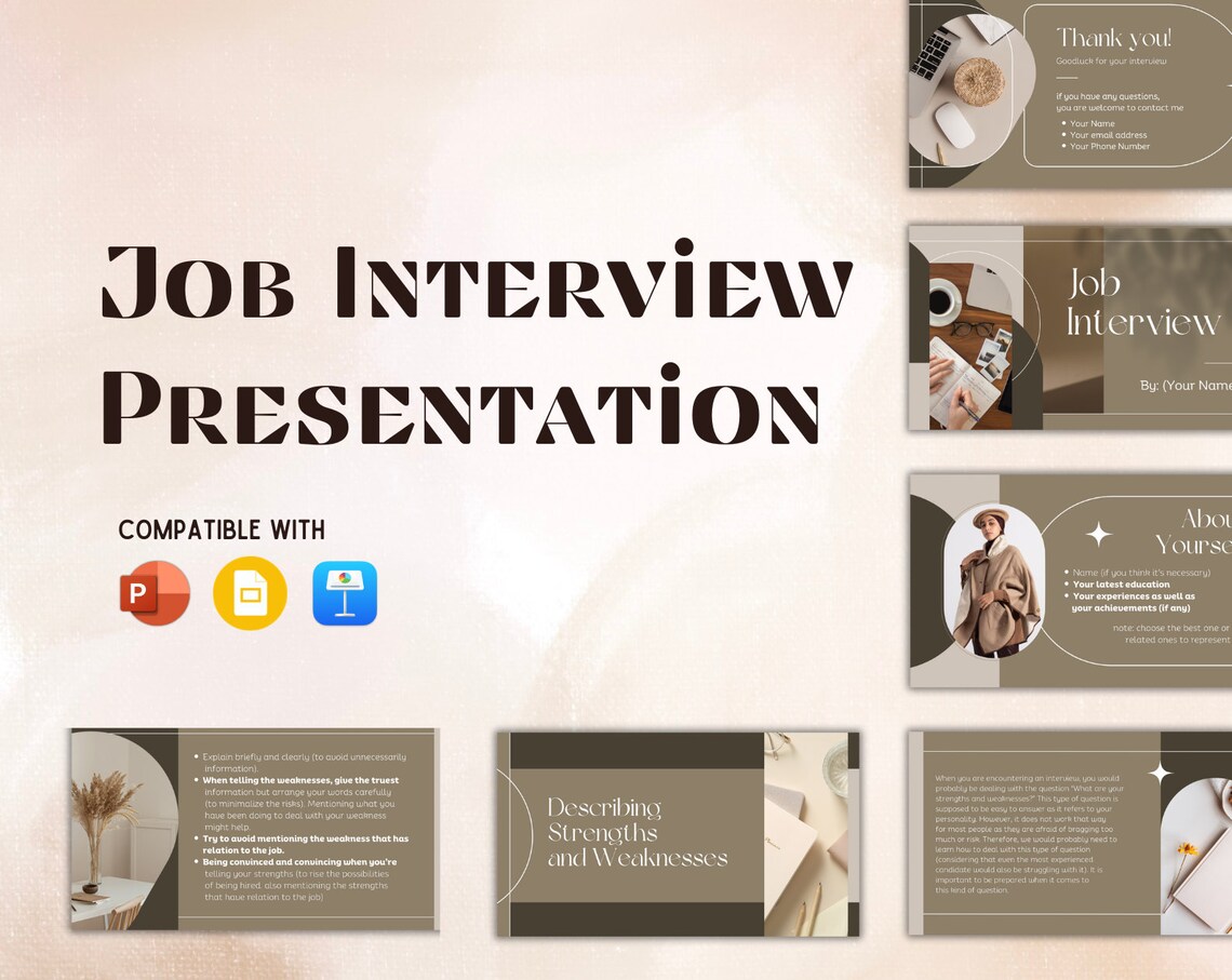 Job Interview Presentation Template for Powerpoint, Google Slides ...