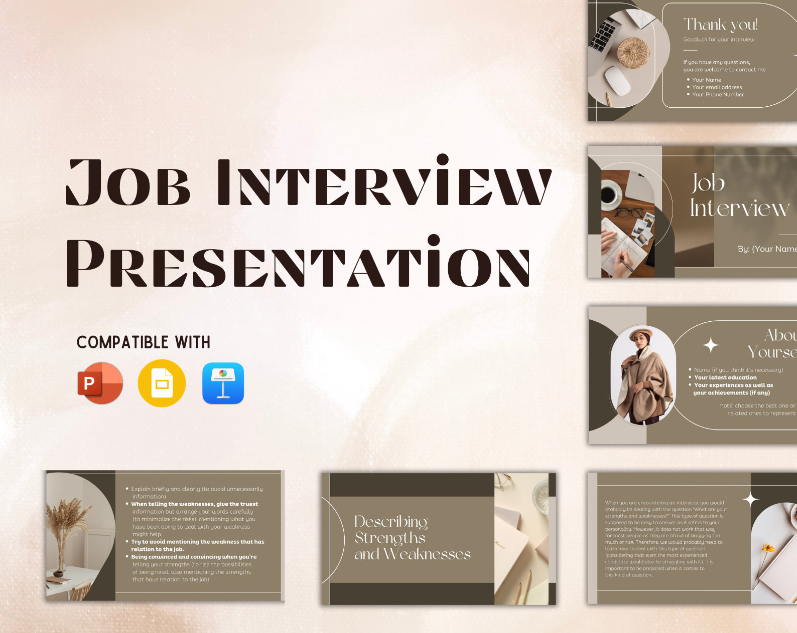 Job Interview Presentation Template for Powerpoint, Google Slides ...
