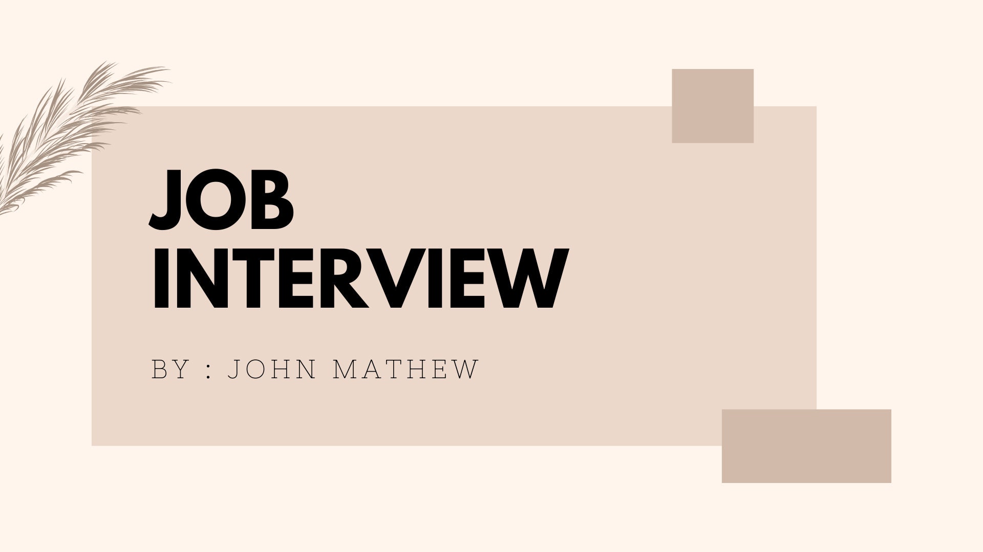 Job Interview Presentation Template for Powerpoint, Google Slides ...