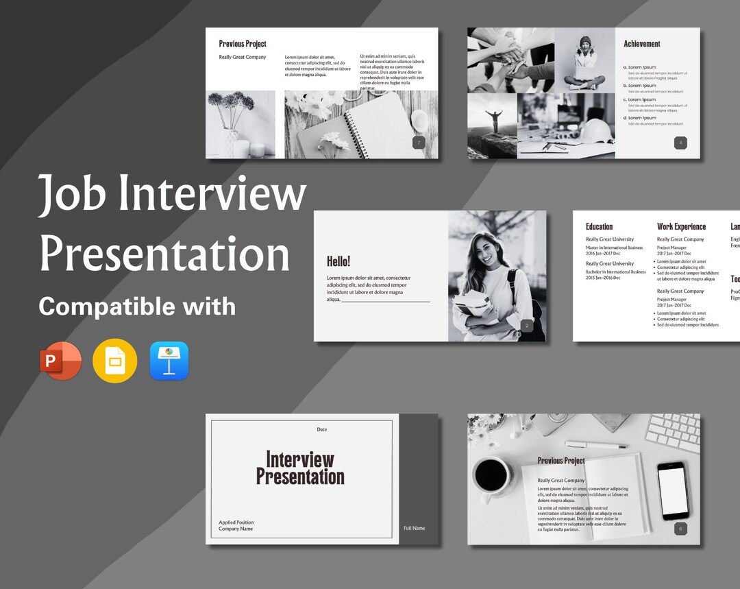 Job Interview Presentation Template for Powerpoint, Google Slides ...
