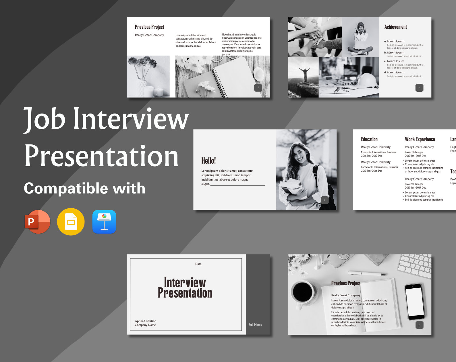 Job Interview Presentation Template for Powerpoint, Google Slides ...