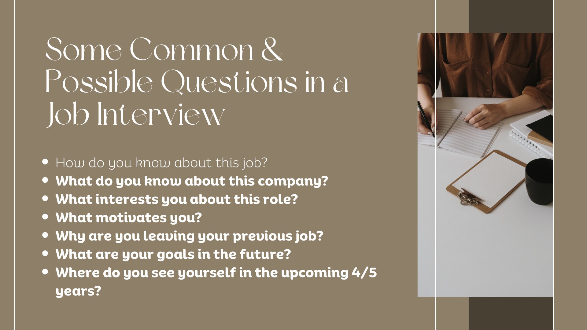 Job Interview Presentation Template for Powerpoint, Google Slides ...