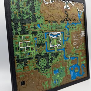 Zelda Link to the Past Map Wall Art – 3D Printed Hyrule Overworld SNES ...