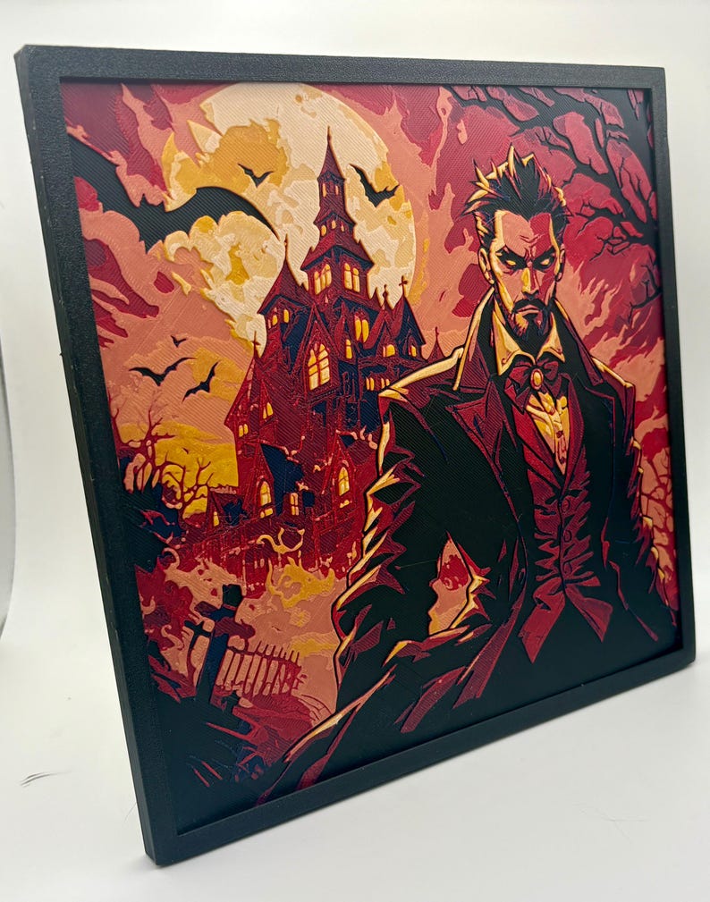 Gothic Vampire Art | 3D Dracula Portrait | Dark Academia & Victorian ...