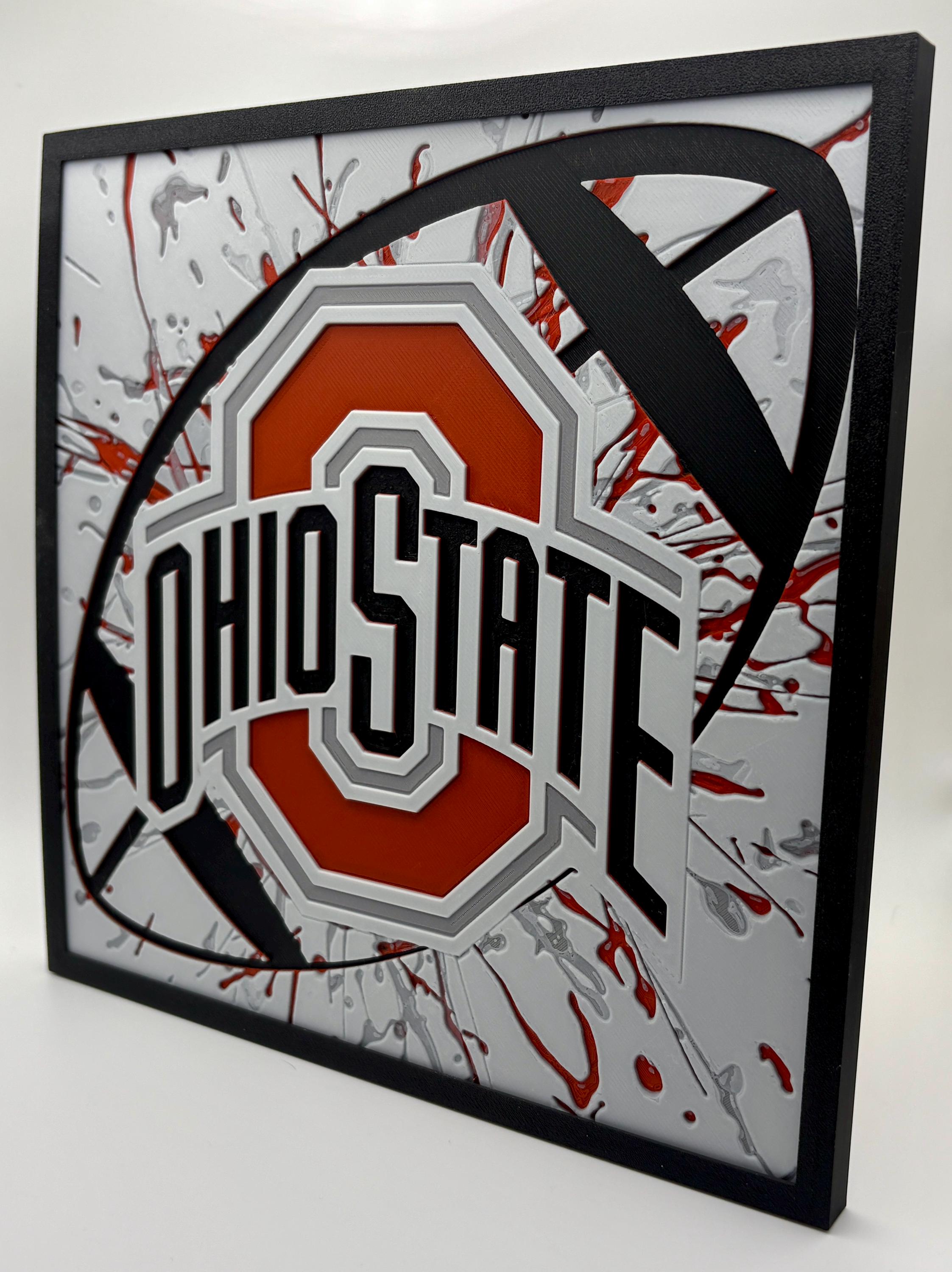 Ohio State Buckeyes 3D Printed Football Wall Art - Etsy