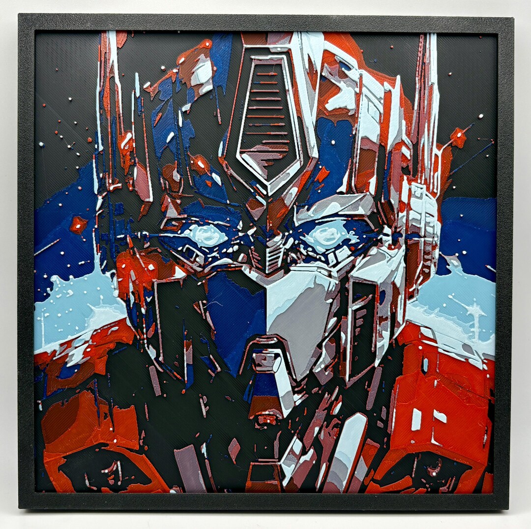 Optimus Prime 3D Wall Art | Framed Transformers Decor for Nerdy Office or Game Room - Etsy