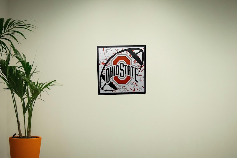 Ohio State Buckeyes 3D Printed Football Wall Art - Etsy