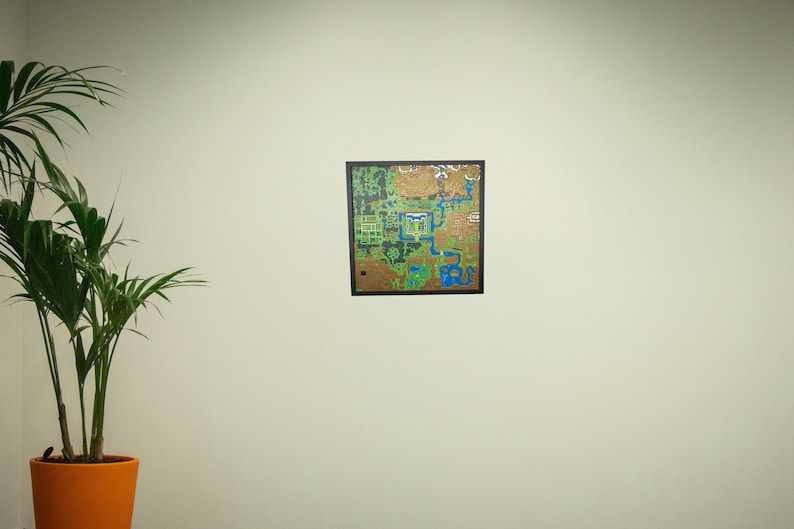 Zelda Link to the Past Map Wall Art – 3D Printed Hyrule Overworld SNES ...