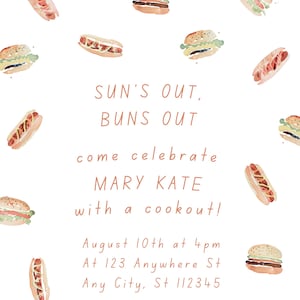 Summer Cookout Kid's Birthday Party Invitation Suite - Etsy