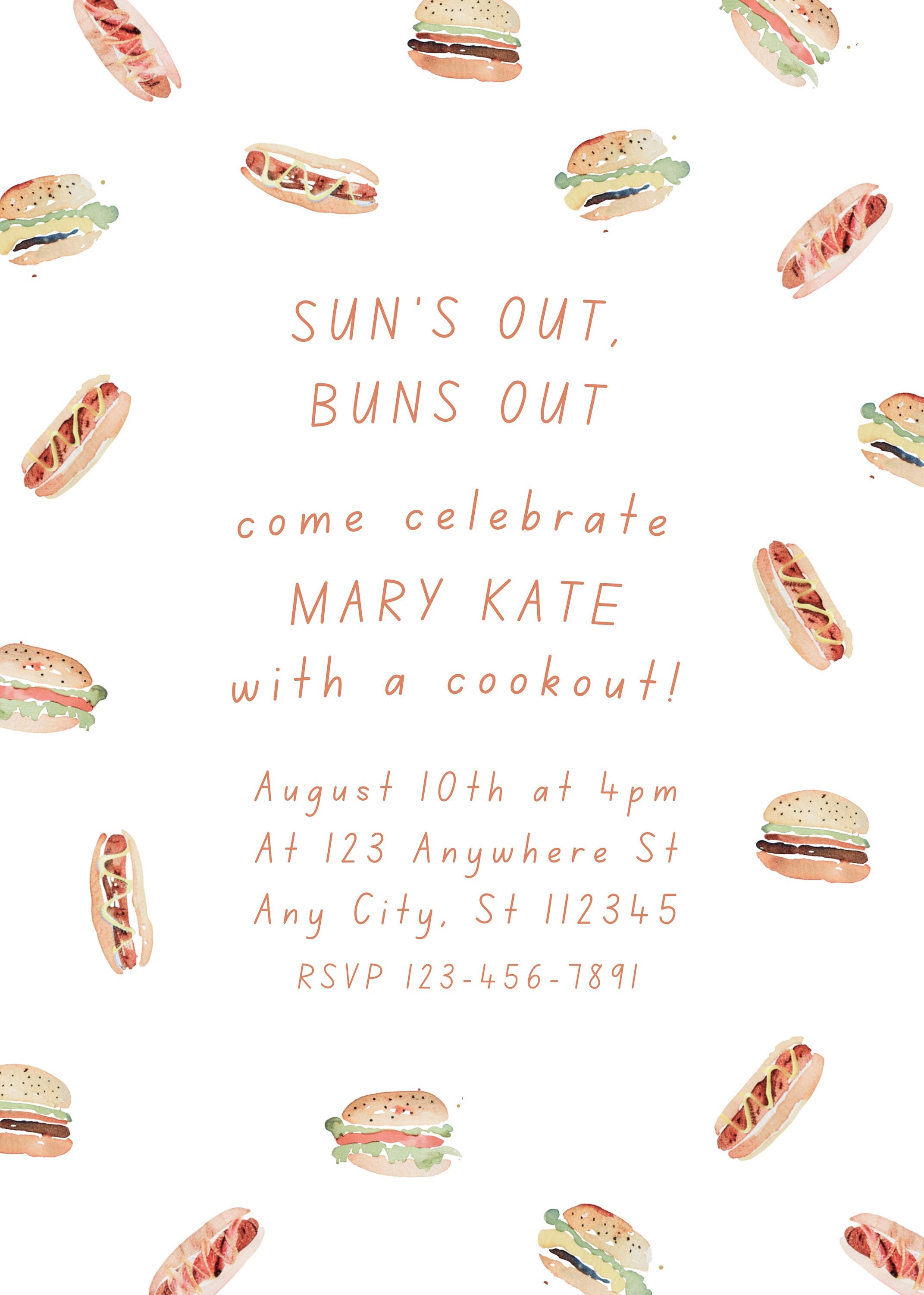 Summer Cookout Kid's Birthday Party Invitation Suite - Etsy