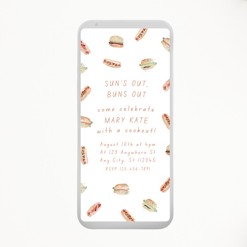 Summer Cookout Kid's Birthday Party Invitation Suite - Etsy