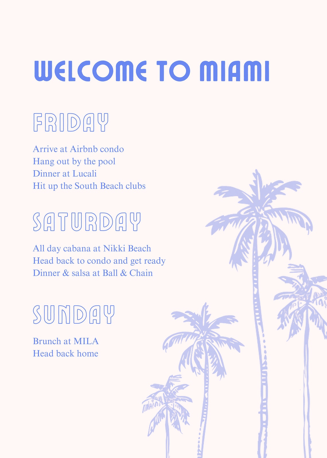 Miami Bachelorette Invitation Template - Etsy
