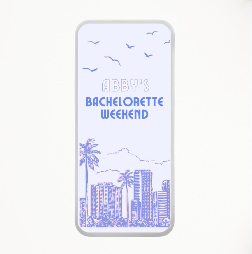 Miami Bachelorette Invitation Template - Etsy