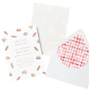 Summer Cookout Kid's Birthday Party Invitation Suite - Etsy
