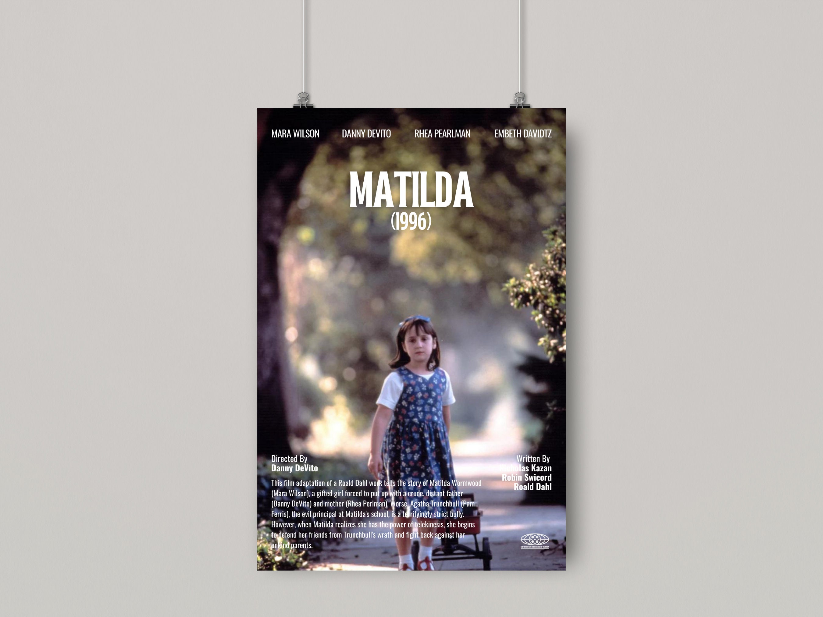 Matilda 1996 Movie Poster - Etsy