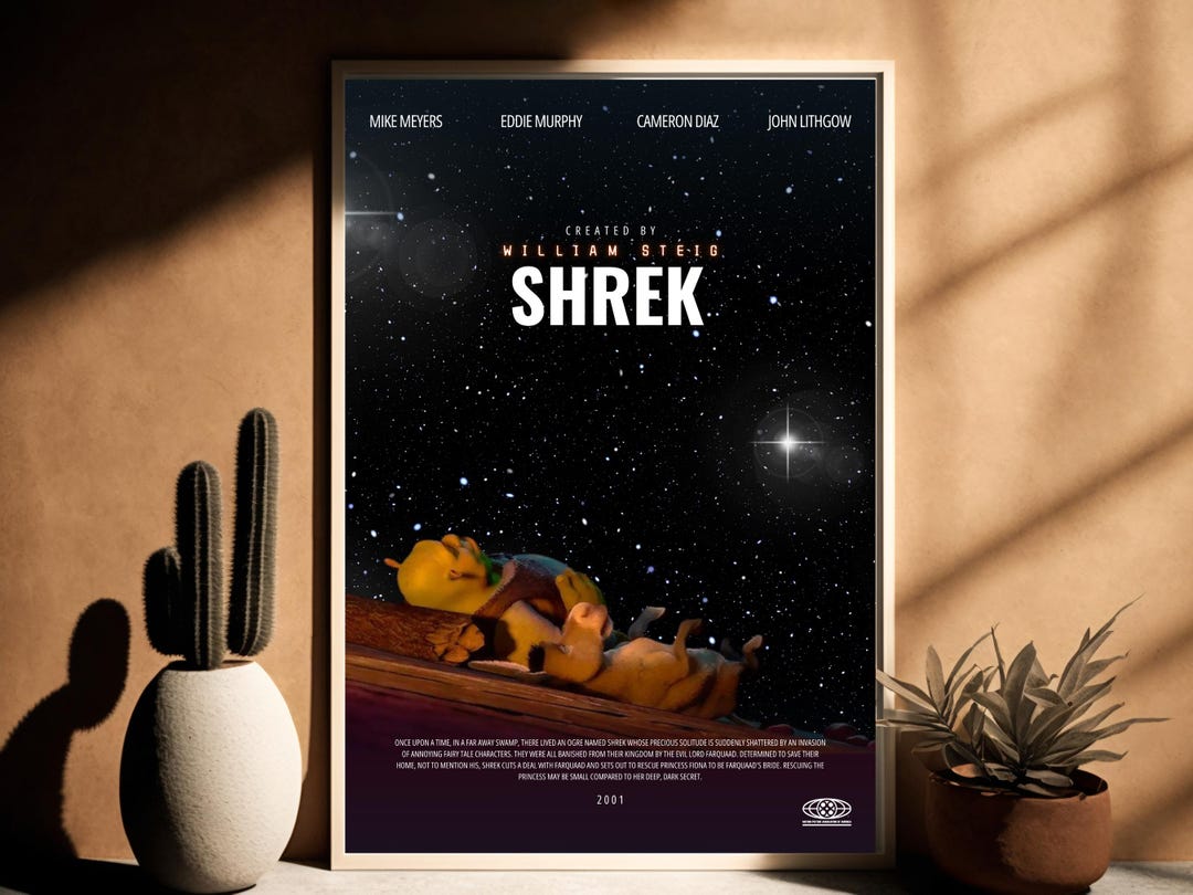 Shrek 2001 Movie Poster Download - Etsy
