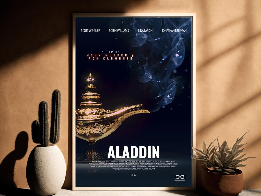 Aladdin 1992 Movie Poster Download - Etsy