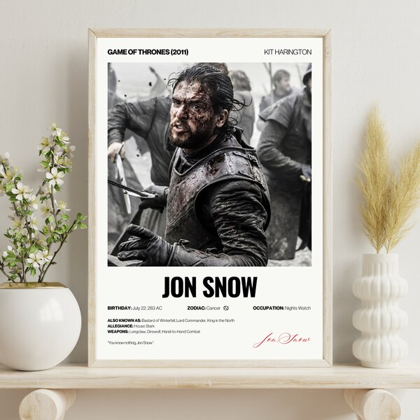 Jon Snow Art - Etsy
