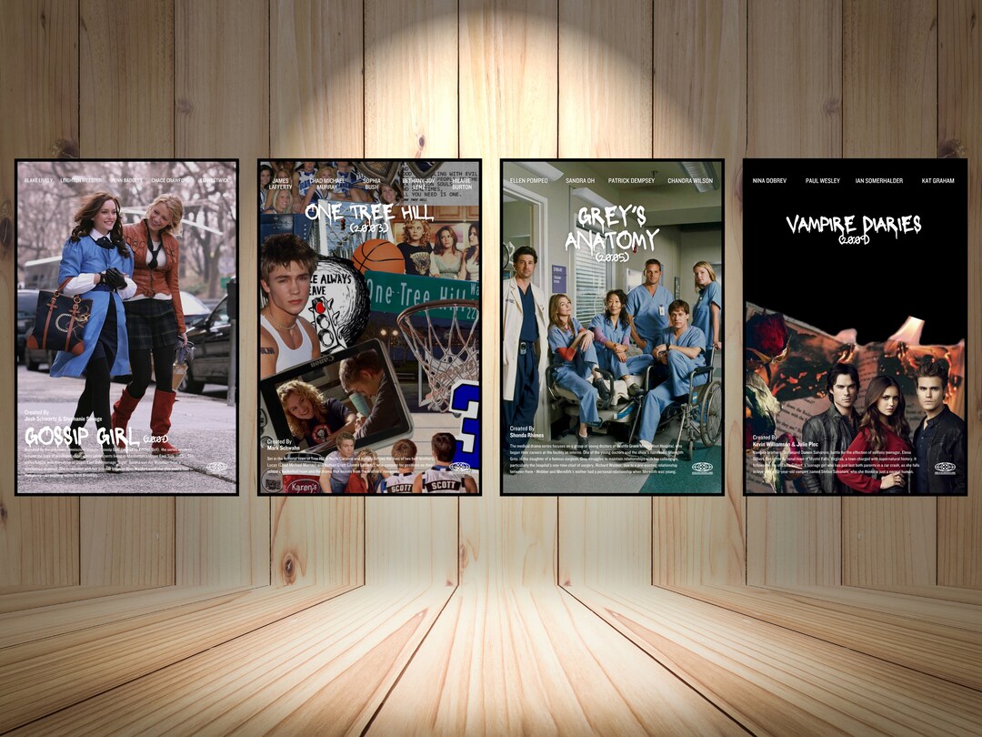 2000s TV Posters: Gossip Girl, One Tree Hill, Greys Anatomy, and ...