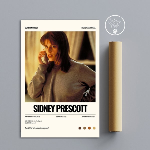 Sidney Scream Poster - Etsy