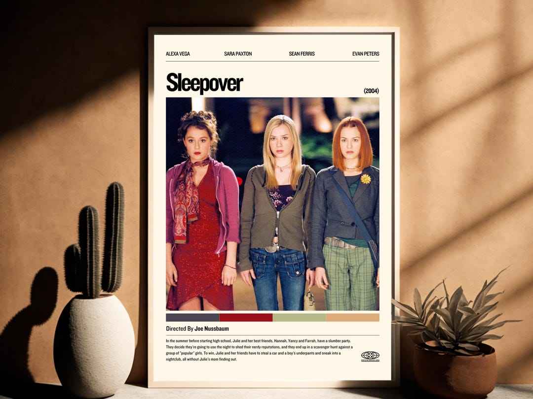 Sleepover 2004 Movie Poster - Etsy