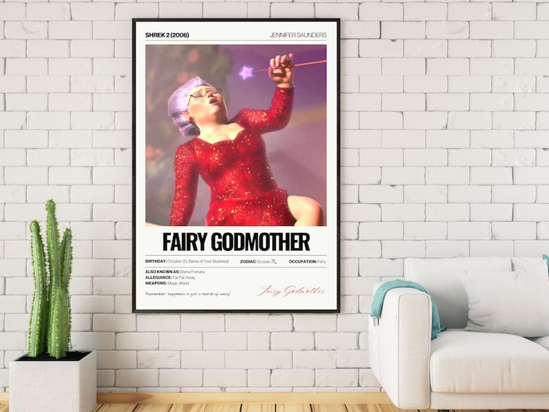 Póster de película Hada madrina Shrek 2 2004 - Etsy México