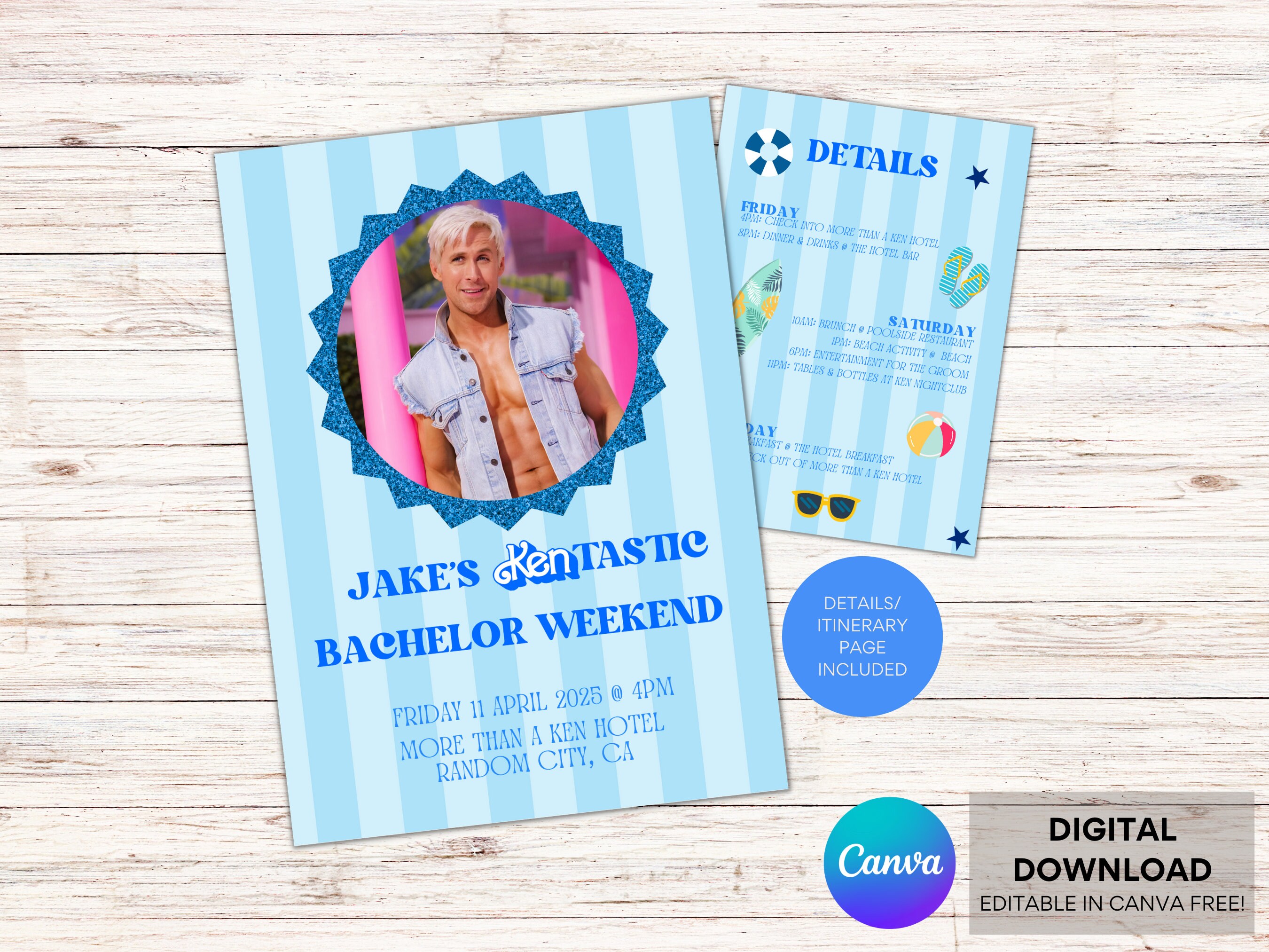 Invitación de soltero digital, invitación de fin de semana de soltero ...