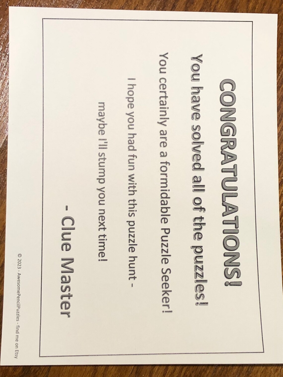 Pencil Puzzle Scavenger Hunt - Etsy