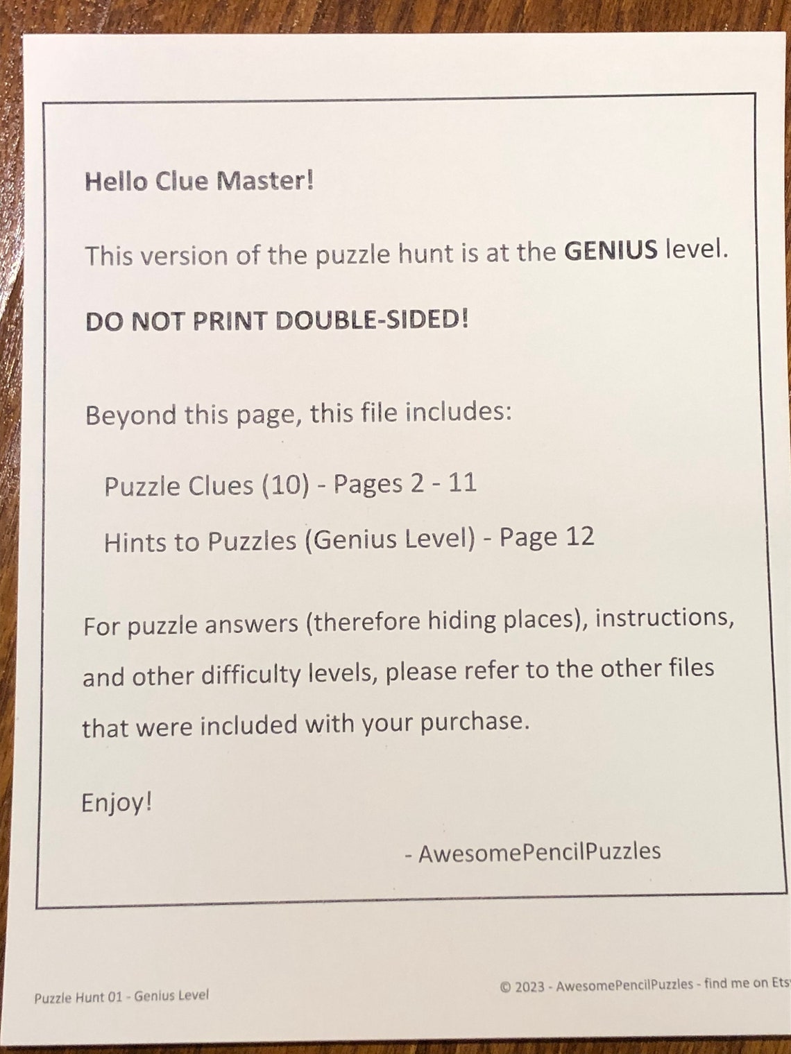 Pencil Puzzle Scavenger Hunt - Etsy