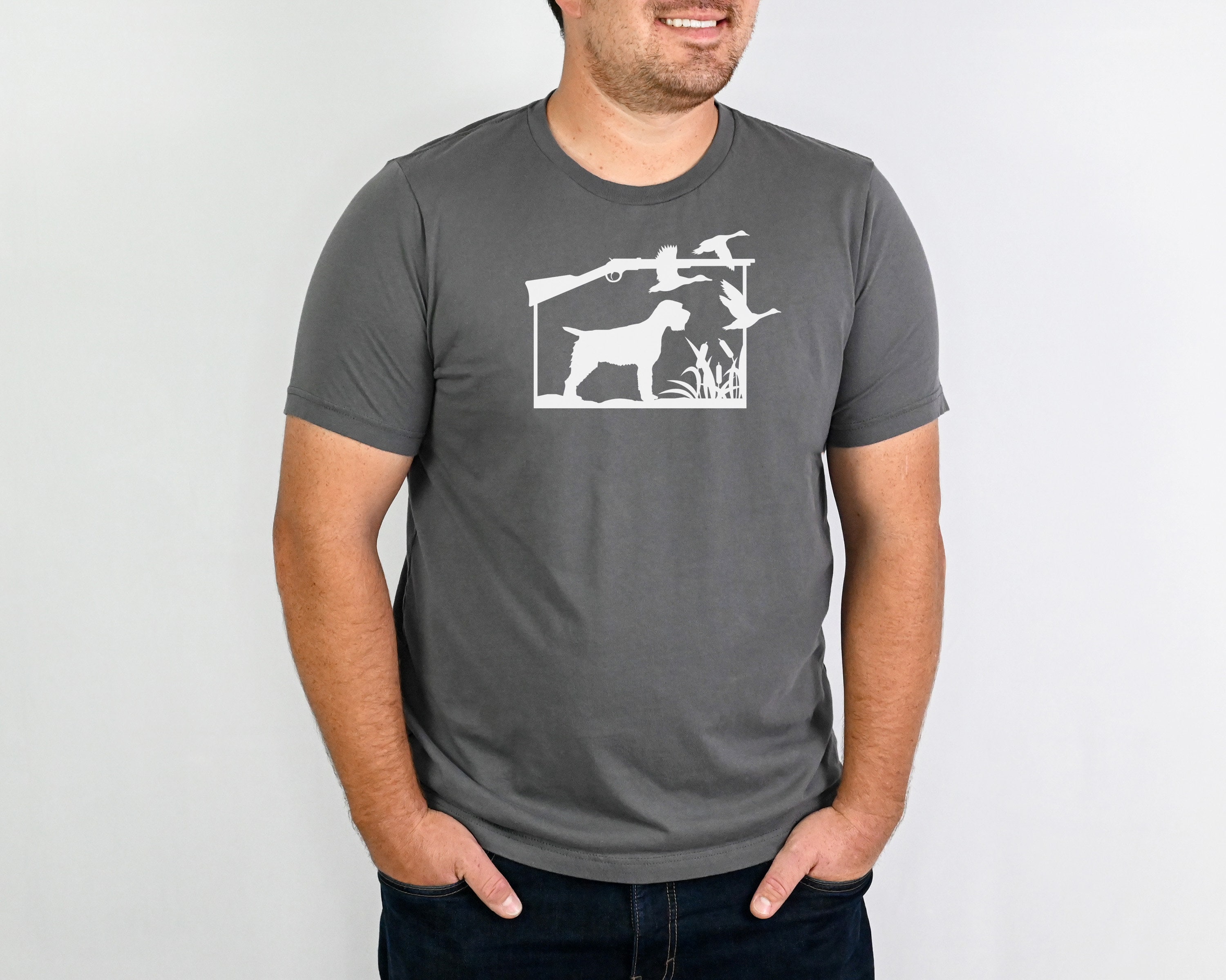 Wirehaired Pointing Griffon T-shirt, Hunting T-shirt, Bird Dog, Griffon ...