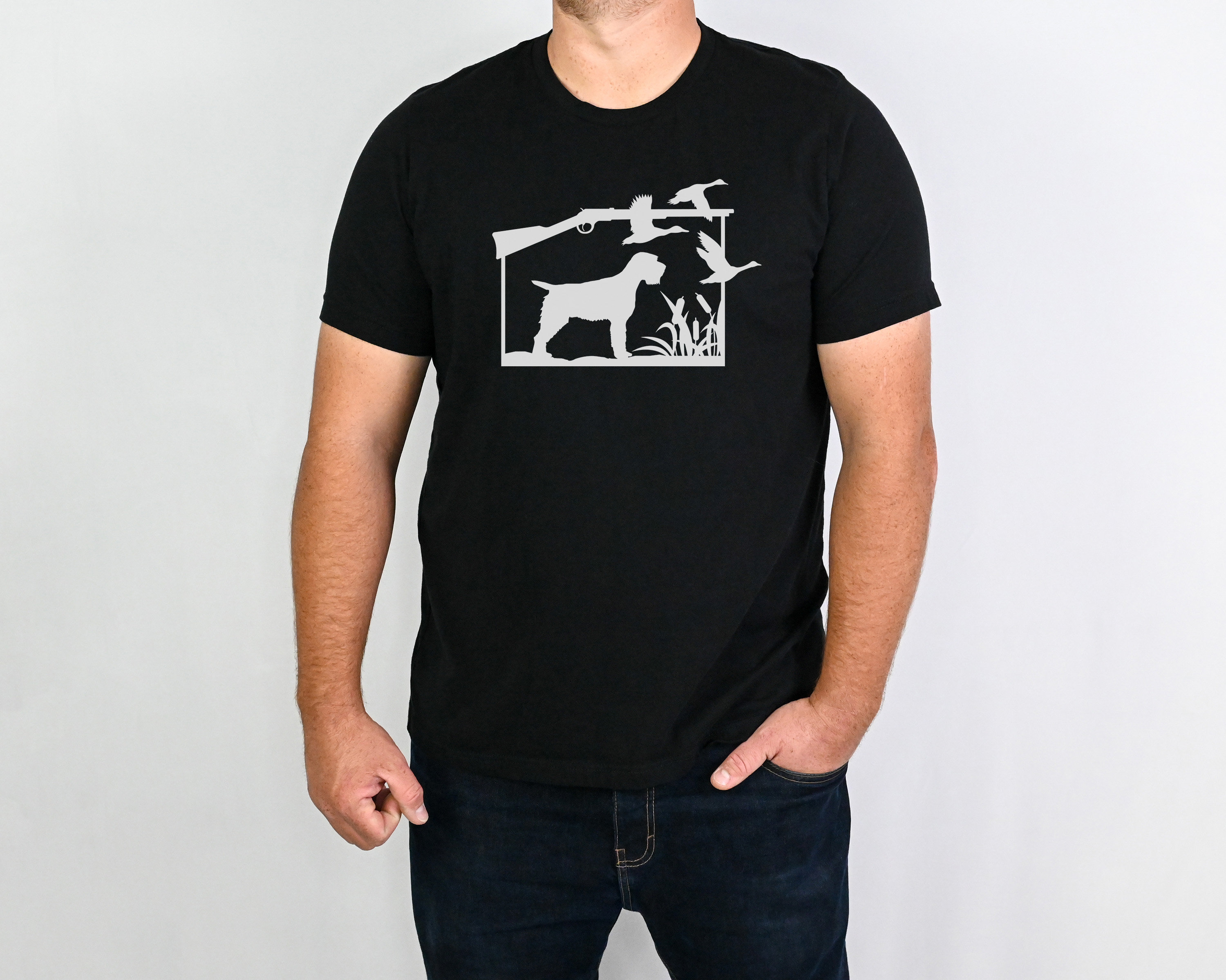 Wirehaired Pointing Griffon T-shirt, Hunting T-shirt, Bird Dog, Griffon ...