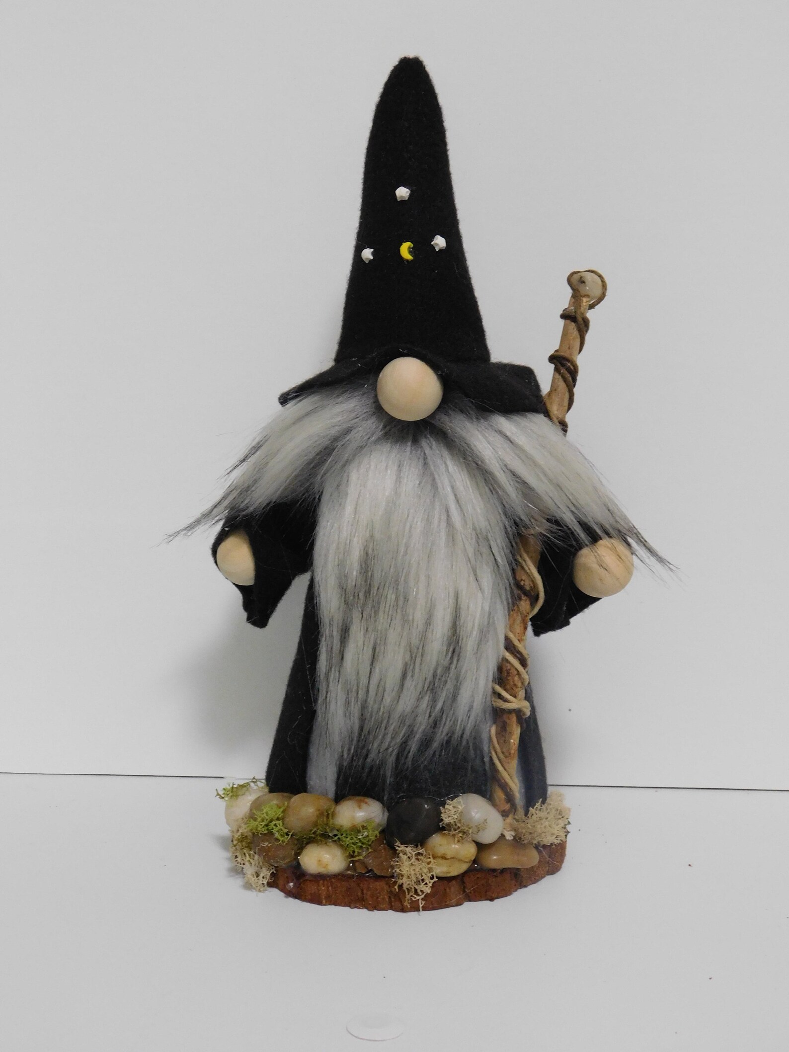 Woodland Wizard Gnome, Wizard Gnome, Black Wizard, Gnome - Etsy
